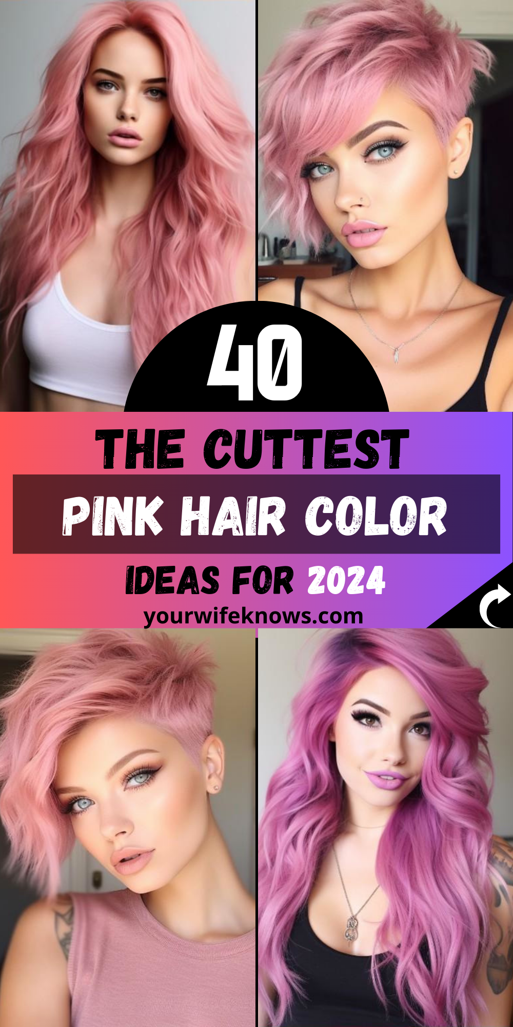 40 Pink Hair Color Ideas for 2024