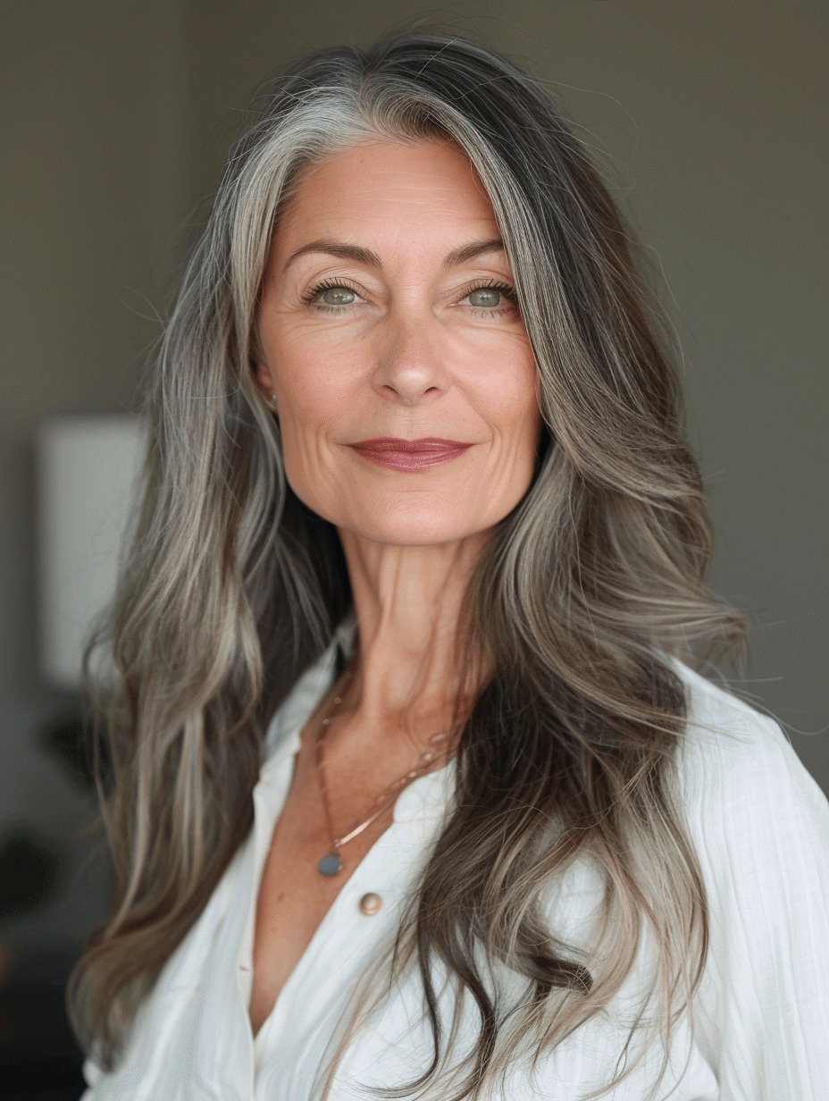 Embracing Elegance: 25 Long Haircuts for Women Over 50