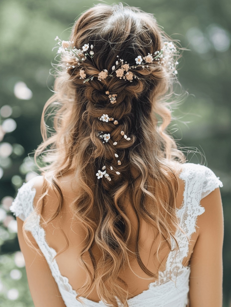 48 Marvelous Long Hair Wedding Hairstyles for Brides in Spring 2024