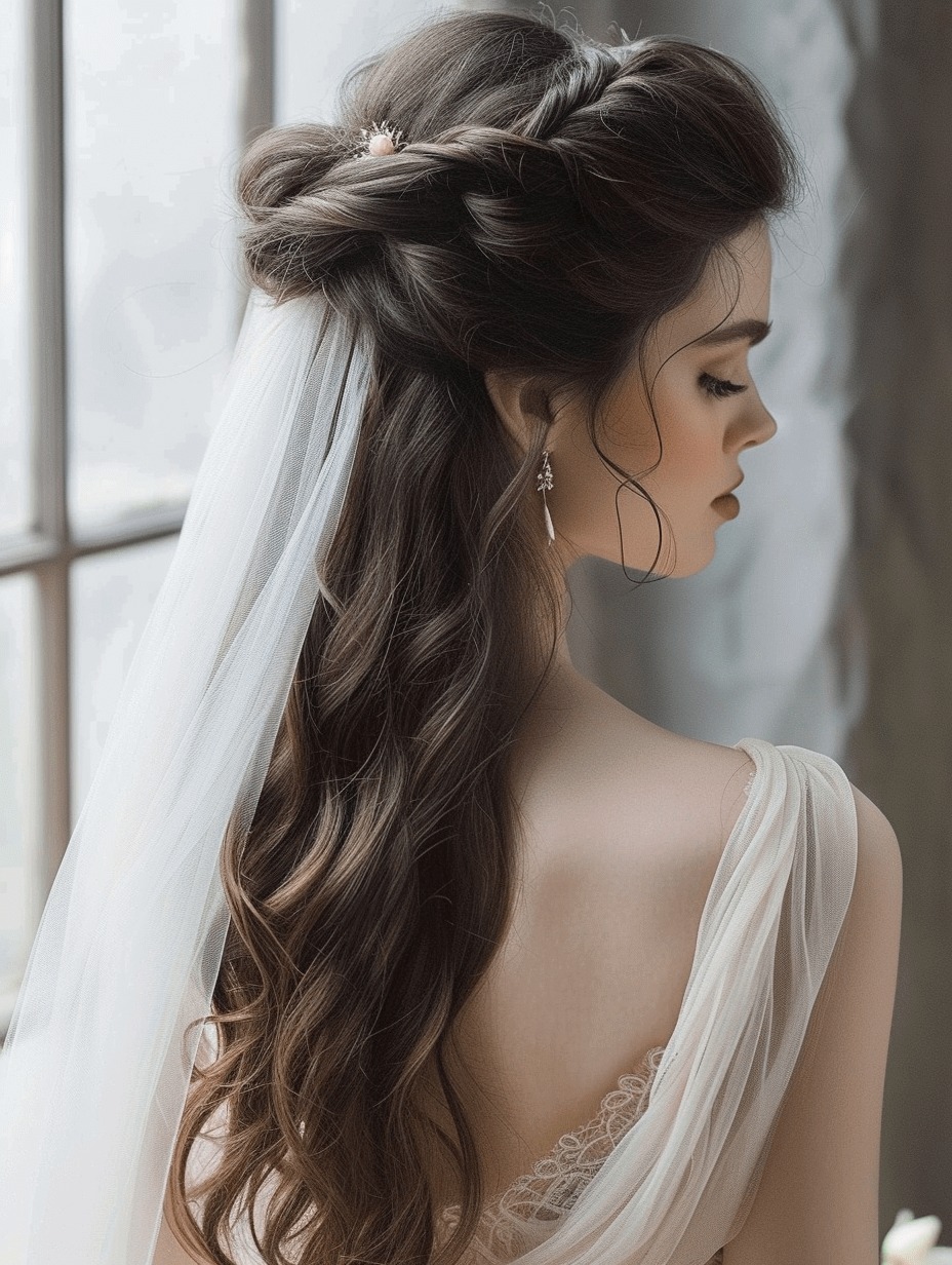 48 Marvelous Long Hair Wedding Hairstyles for Brides in Spring 2024