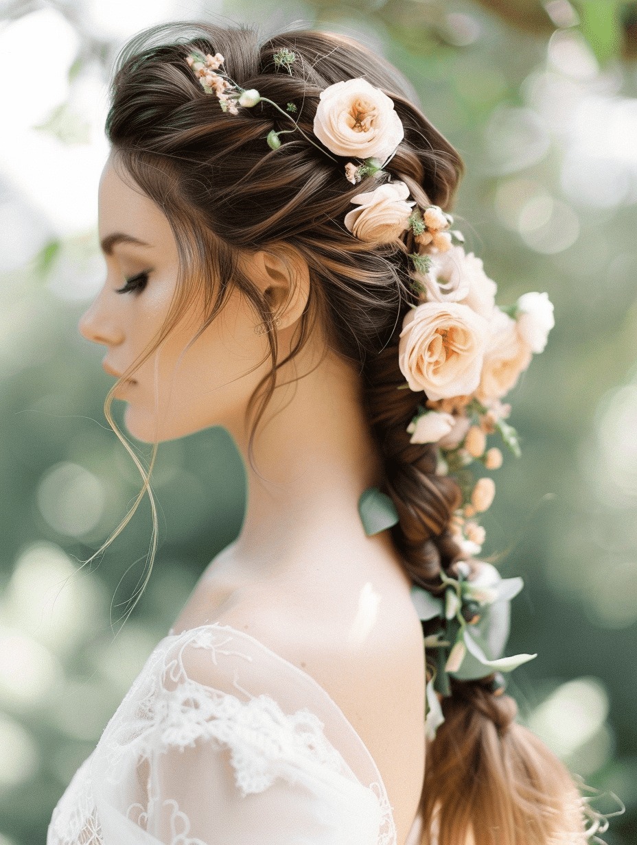 48 Marvelous Long Hair Wedding Hairstyles for Brides in Spring 2024