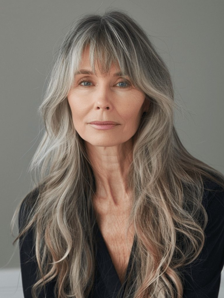 Embracing Elegance: 25 Long Haircuts for Women Over 50