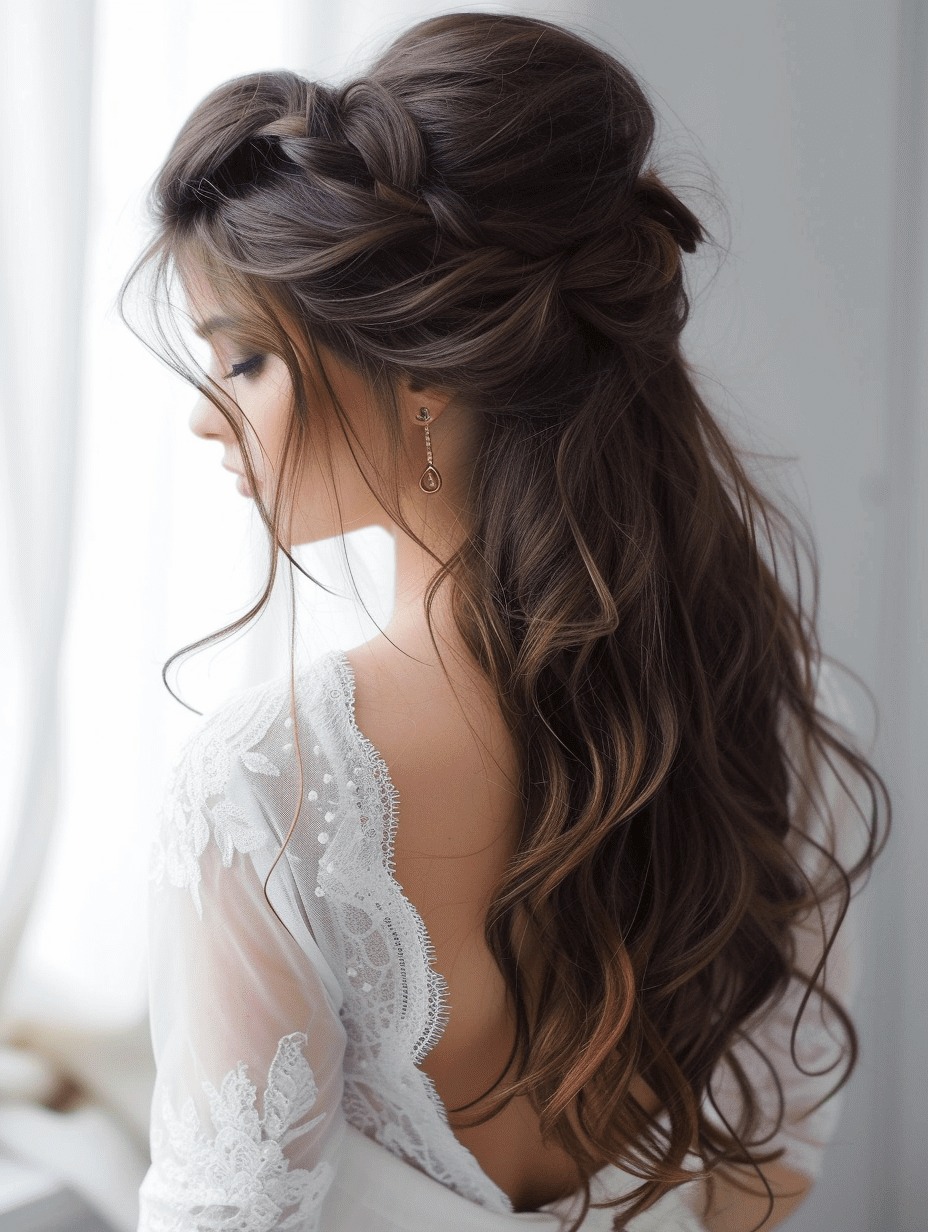 48 Marvelous Long Hair Wedding Hairstyles for Brides in Spring 2024