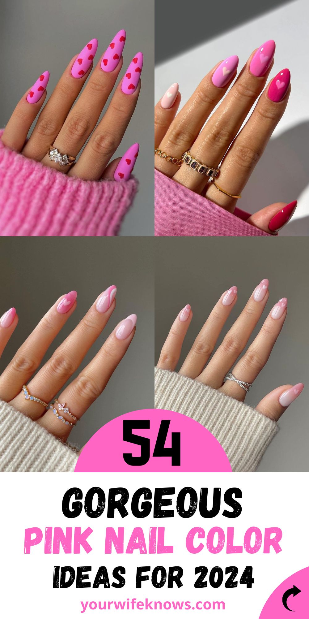 54 Charming Pink Nails: From Soft to Neon