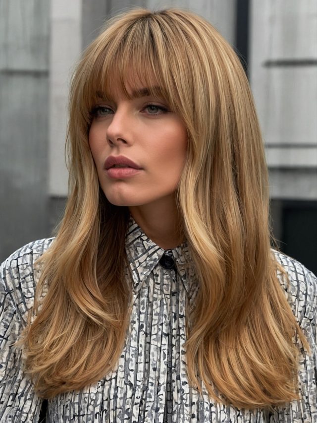 44 Long Layered Haircuts with Curtain Bangs for Every Occasion