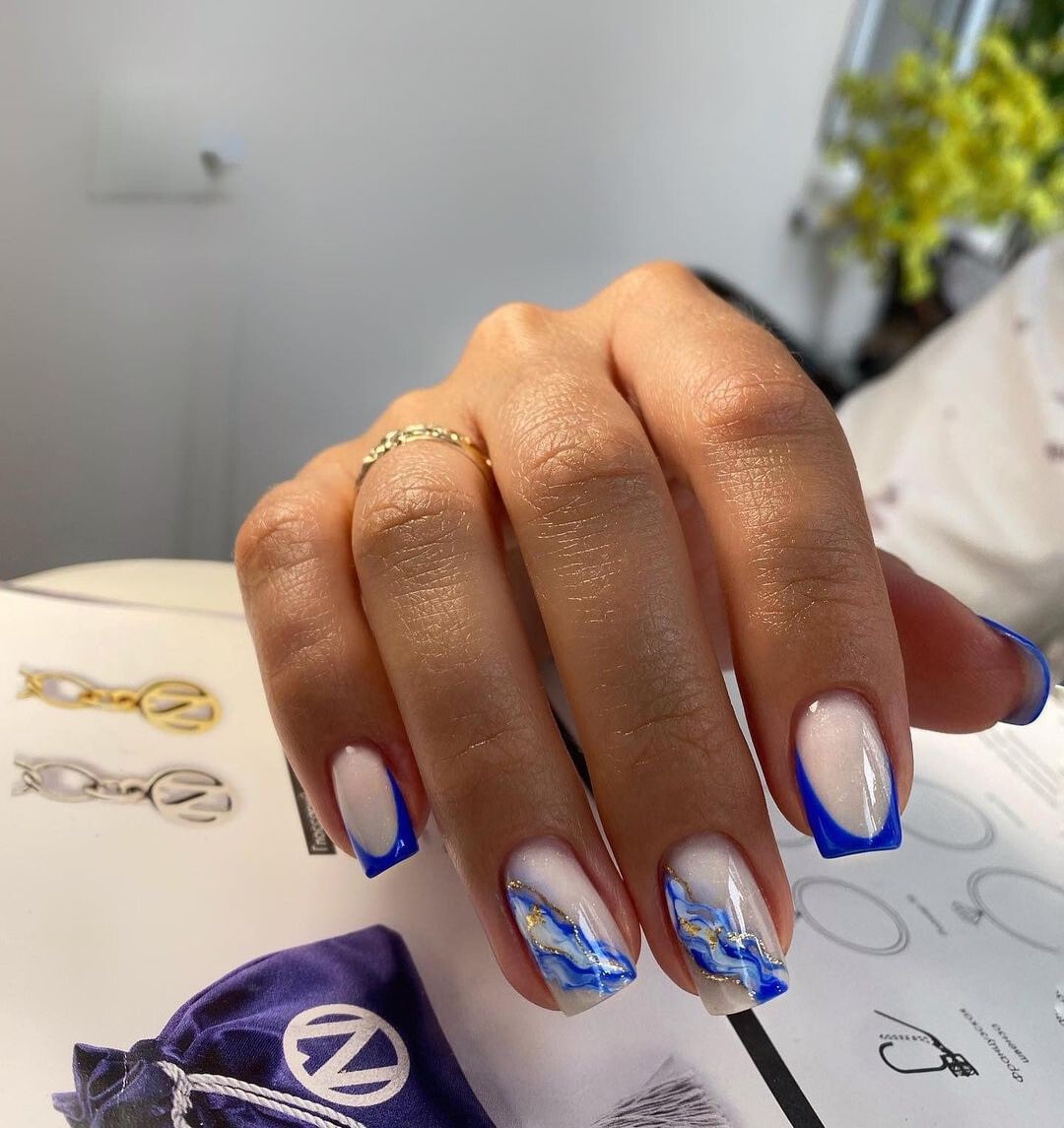 33 Summer Blue Nails Ideas: Spanning the waves of the Blue Ocean