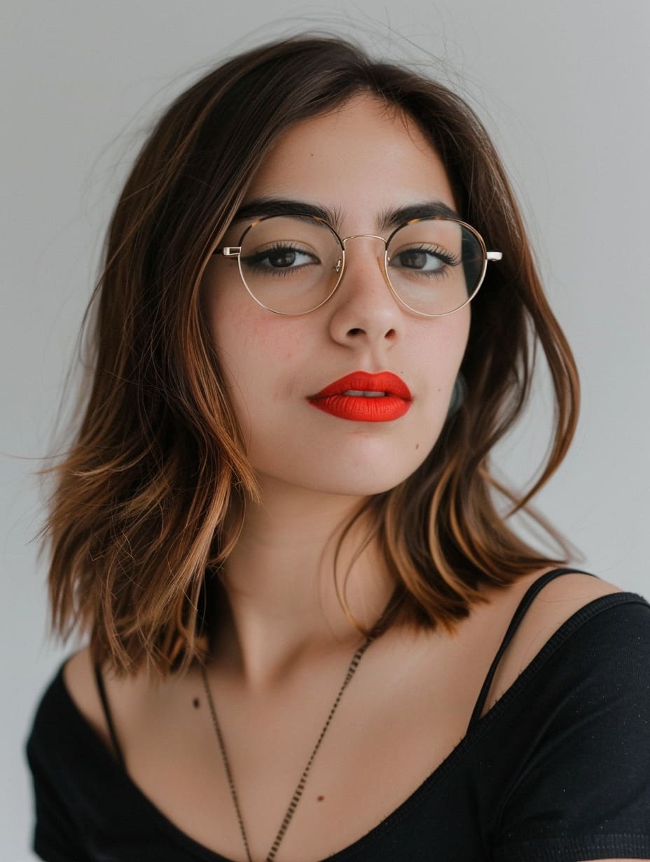 40 Stunning Medium-Length Haircuts for Round Faces You Need to Try