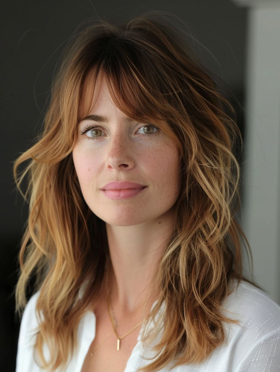 42 Inspiring Mid-Length Haircuts with Bangs for Every Face Shape and Style