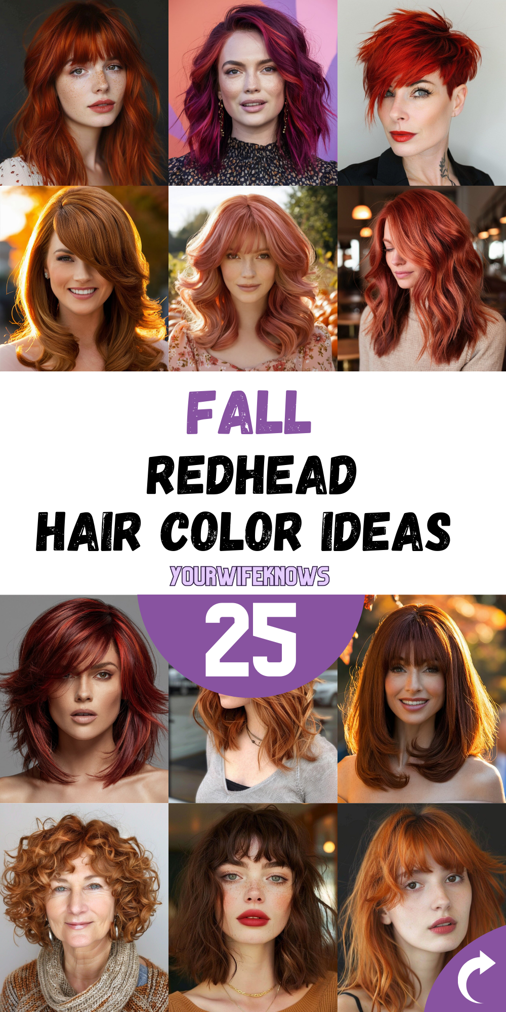 25 Alluring Fall Hair Color Ideas for Redheads