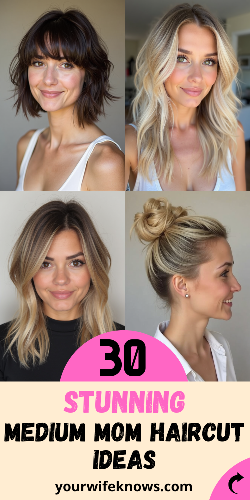 30 Must-Try Medium Mom Haircuts That Are Effortlessly Chic and Easy to ...