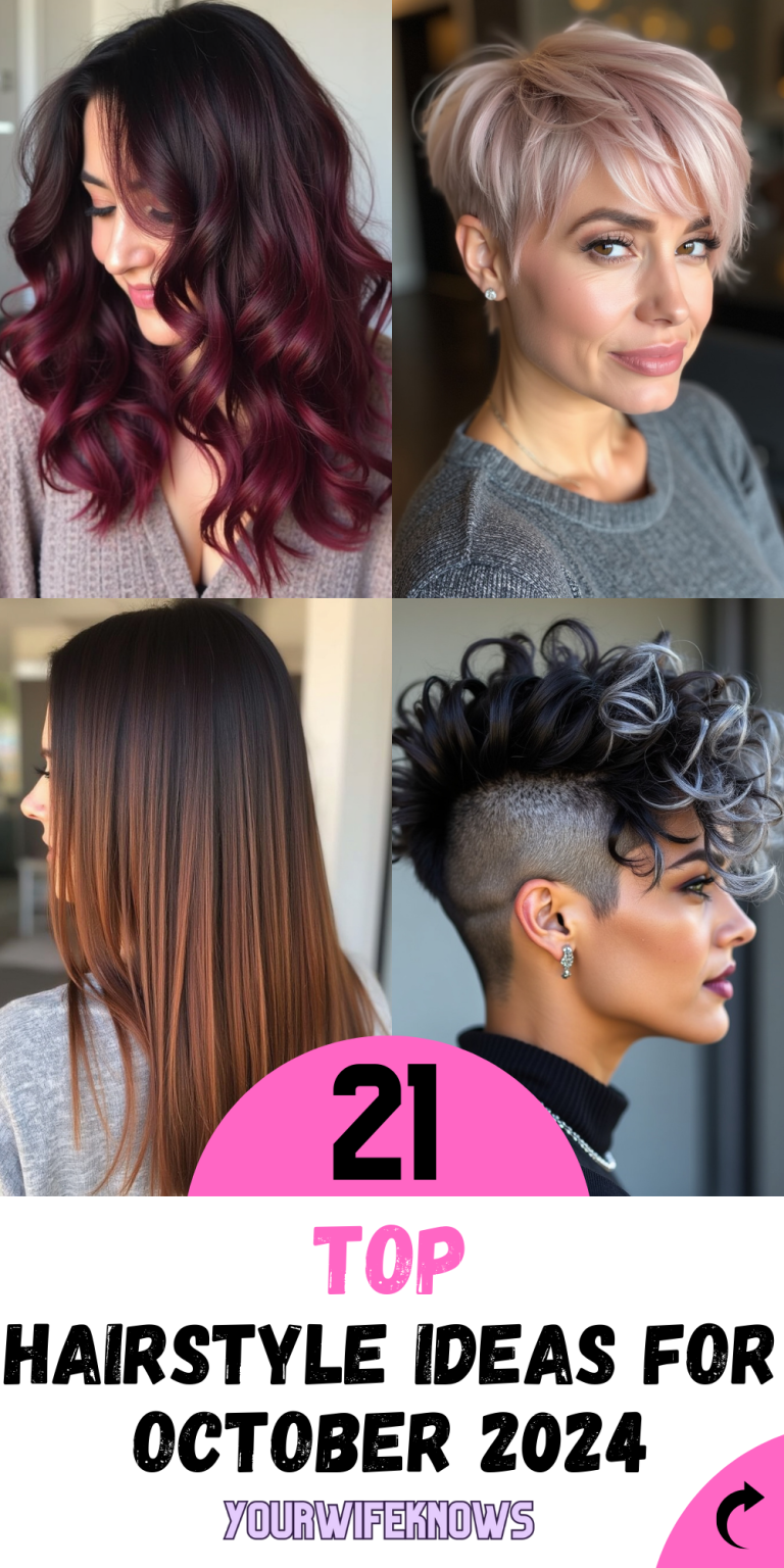 21 Bold Hairstyle Ideas for October 2024: Fresh Shades to Try This Fall