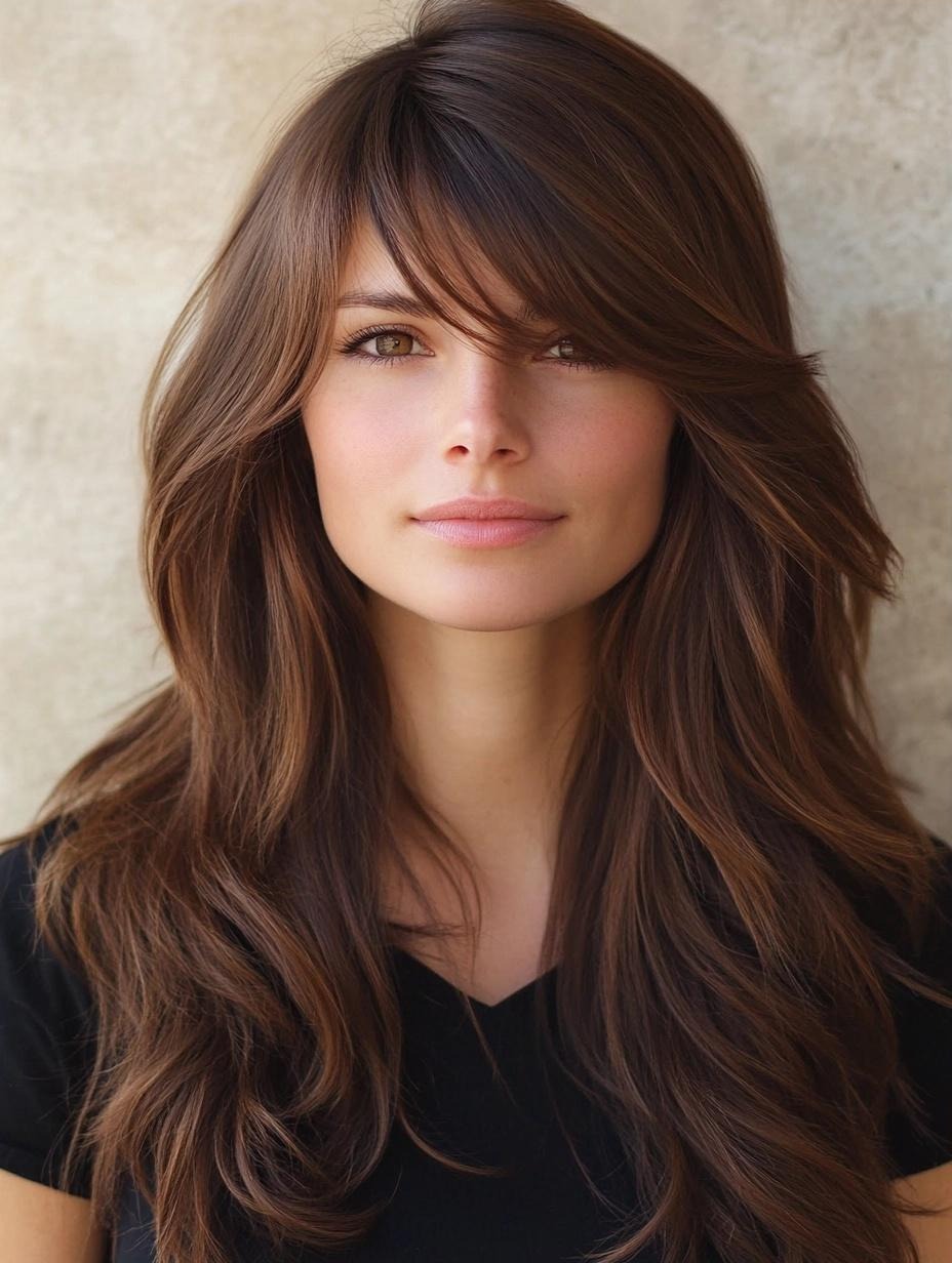 34 Long Layered Hair Ideas with Side Bangs for 2025: Trends, Tips, and ...