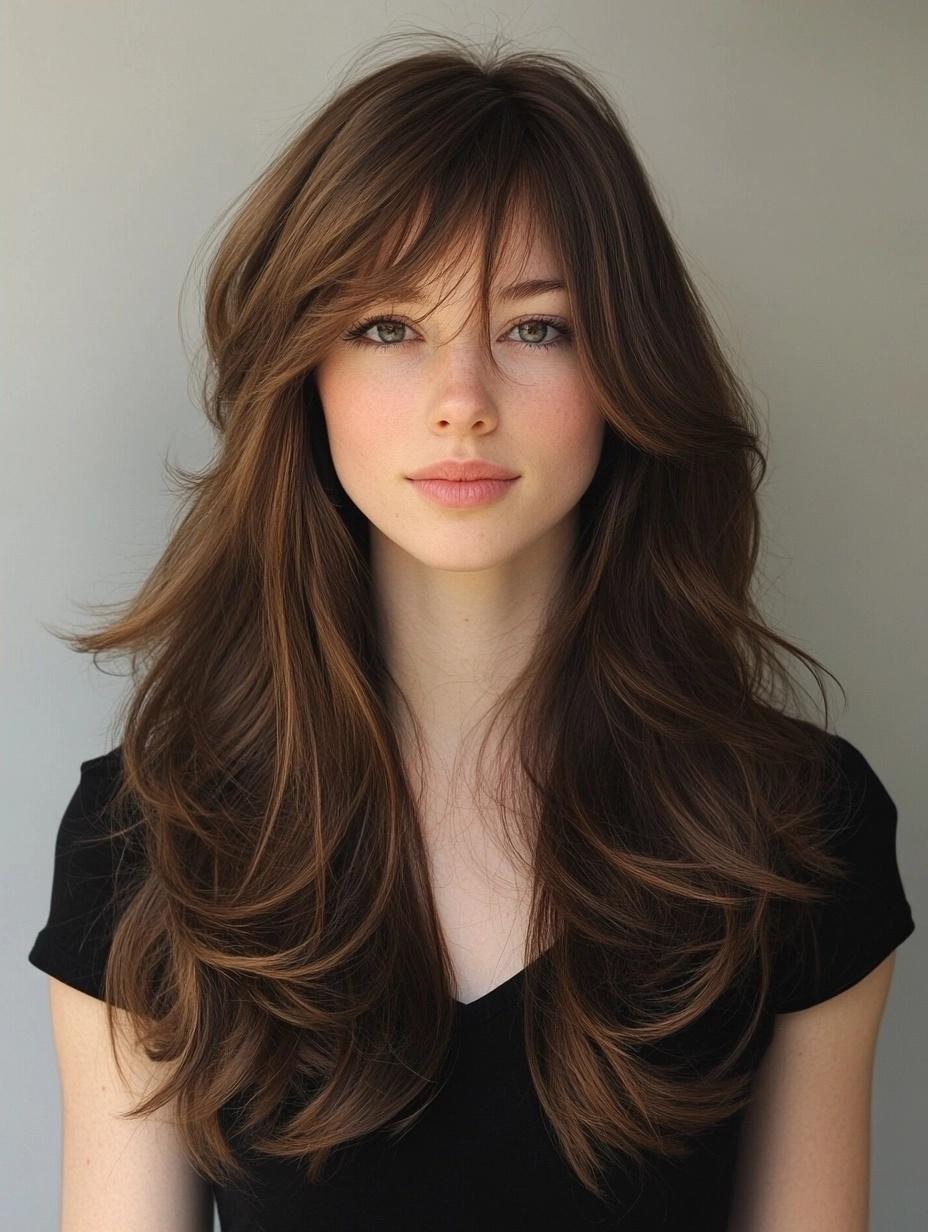 34 Long Layered Hair Ideas with Side Bangs for 2025: Trends, Tips, and ...