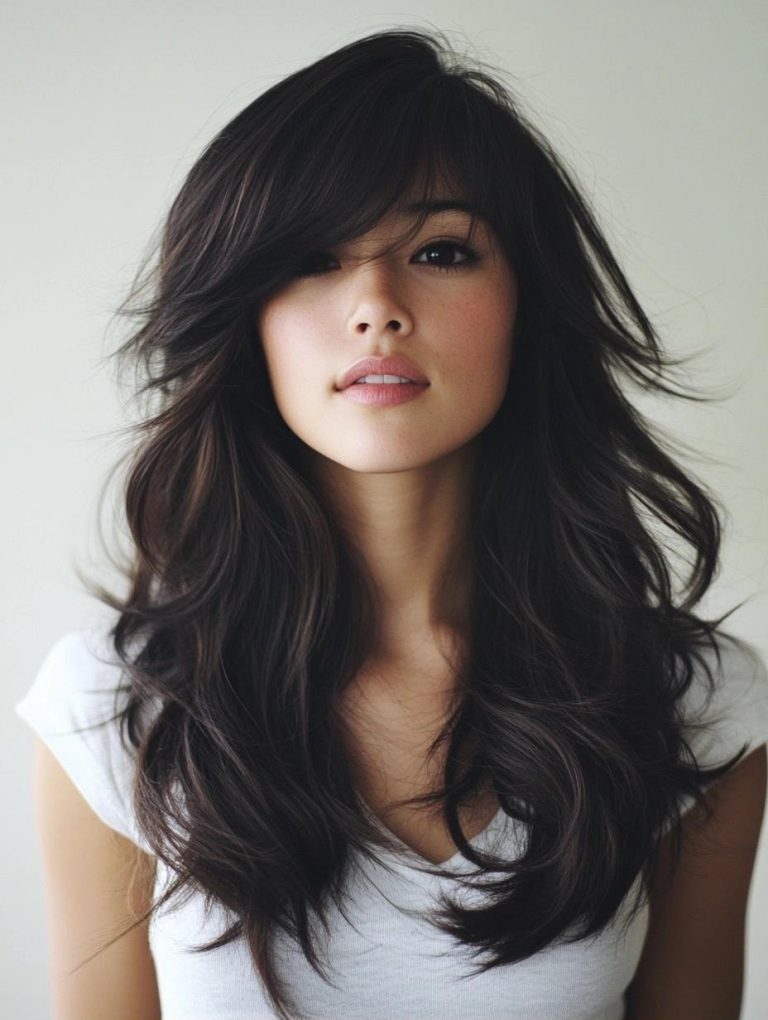 34 Long Layered Hair Ideas with Side Bangs for 2025: Trends, Tips, and ...