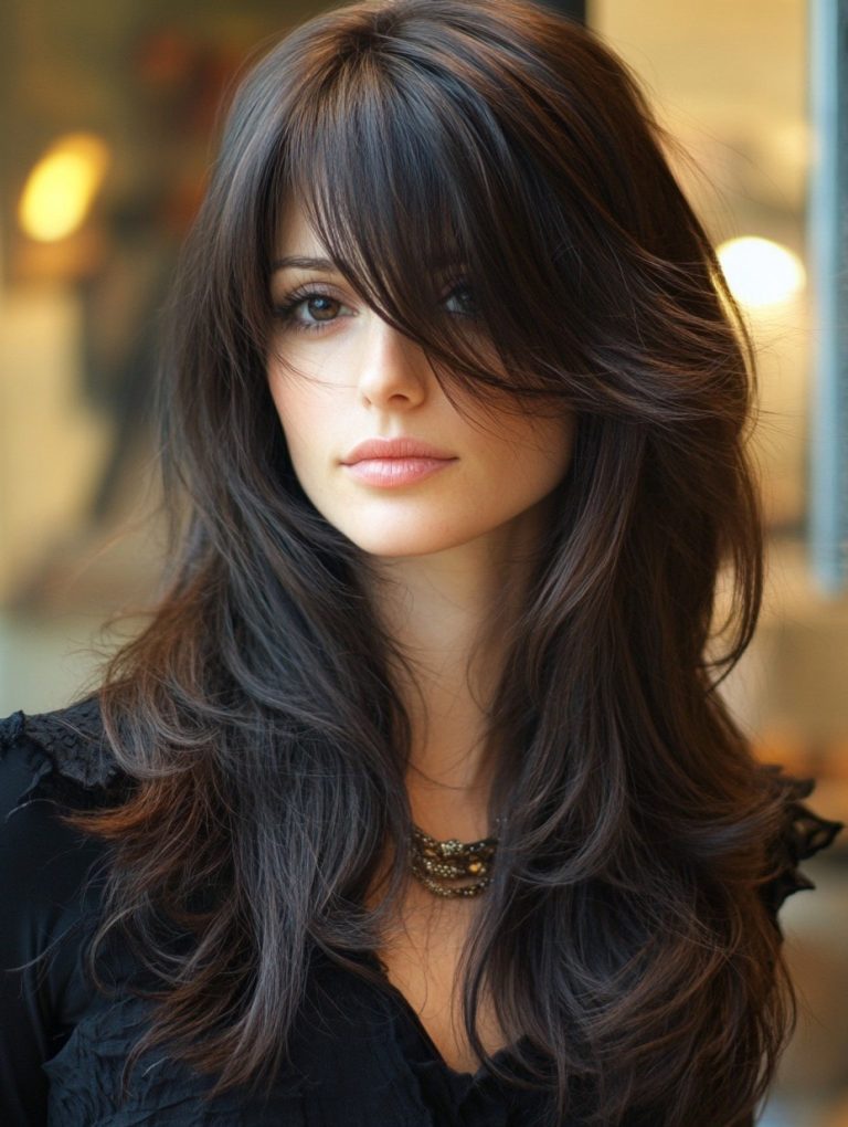 34 Long Layered Hair Ideas with Side Bangs for 2025: Trends, Tips, and ...
