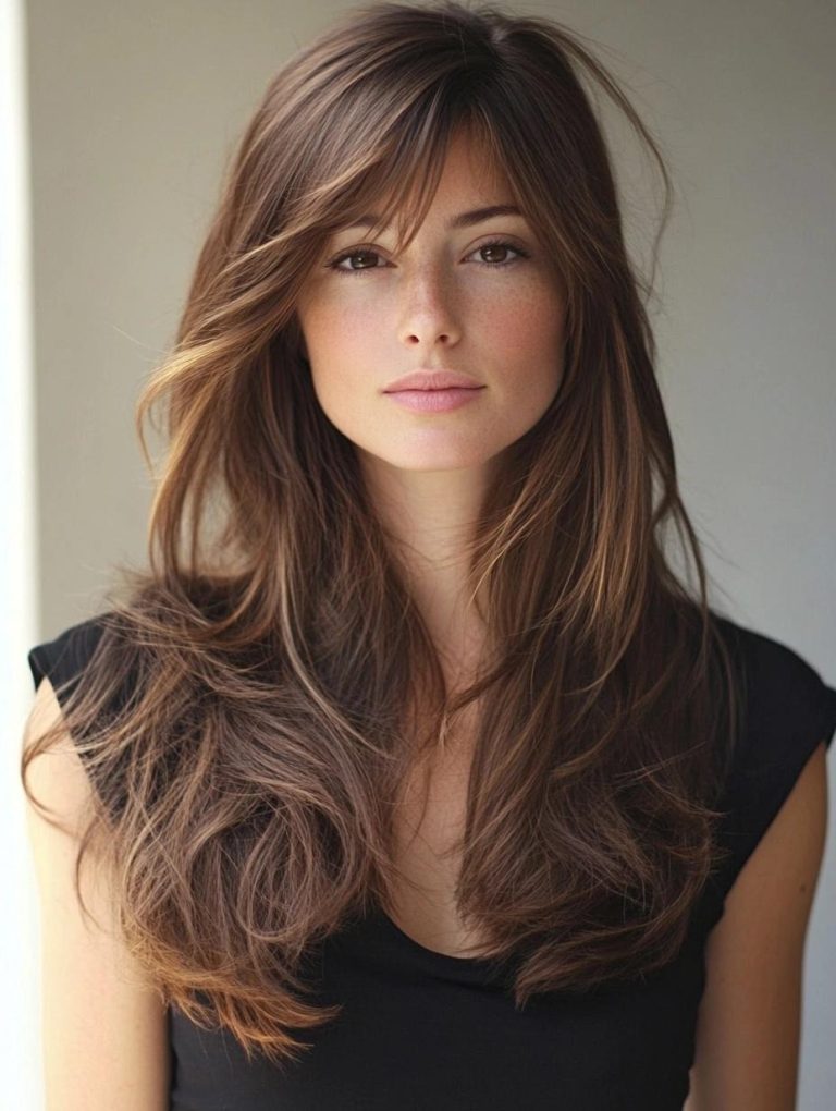 34 Long Layered Hair Ideas with Side Bangs for 2025: Trends, Tips, and ...