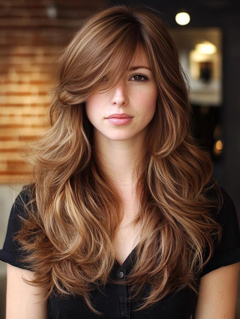 34 Long Layered Hair Ideas with Side Bangs for 2025: Trends, Tips, and ...