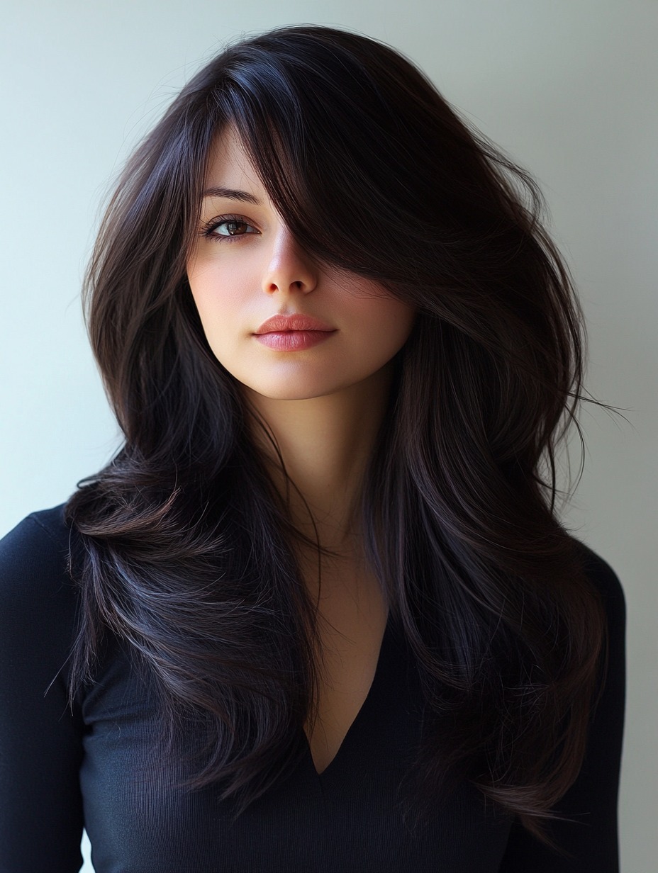 34 Long Layered Hair Ideas with Side Bangs for 2025: Trends, Tips, and ...