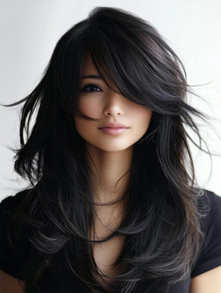 34 Long Layered Hair Ideas with Side Bangs for 2025: Trends, Tips, and ...